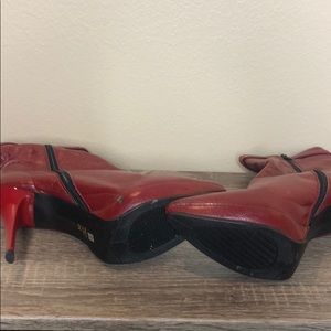 Shoes | Sexy Red Platform Ankle Boots | Poshmark